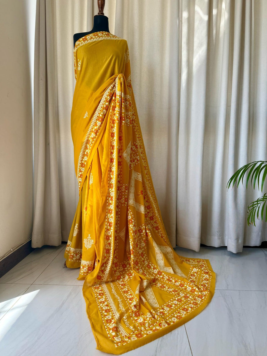 Hand Blocked Cotton - Pakistan's 1st Online Saree Store – The Saari Girl - Saree Online