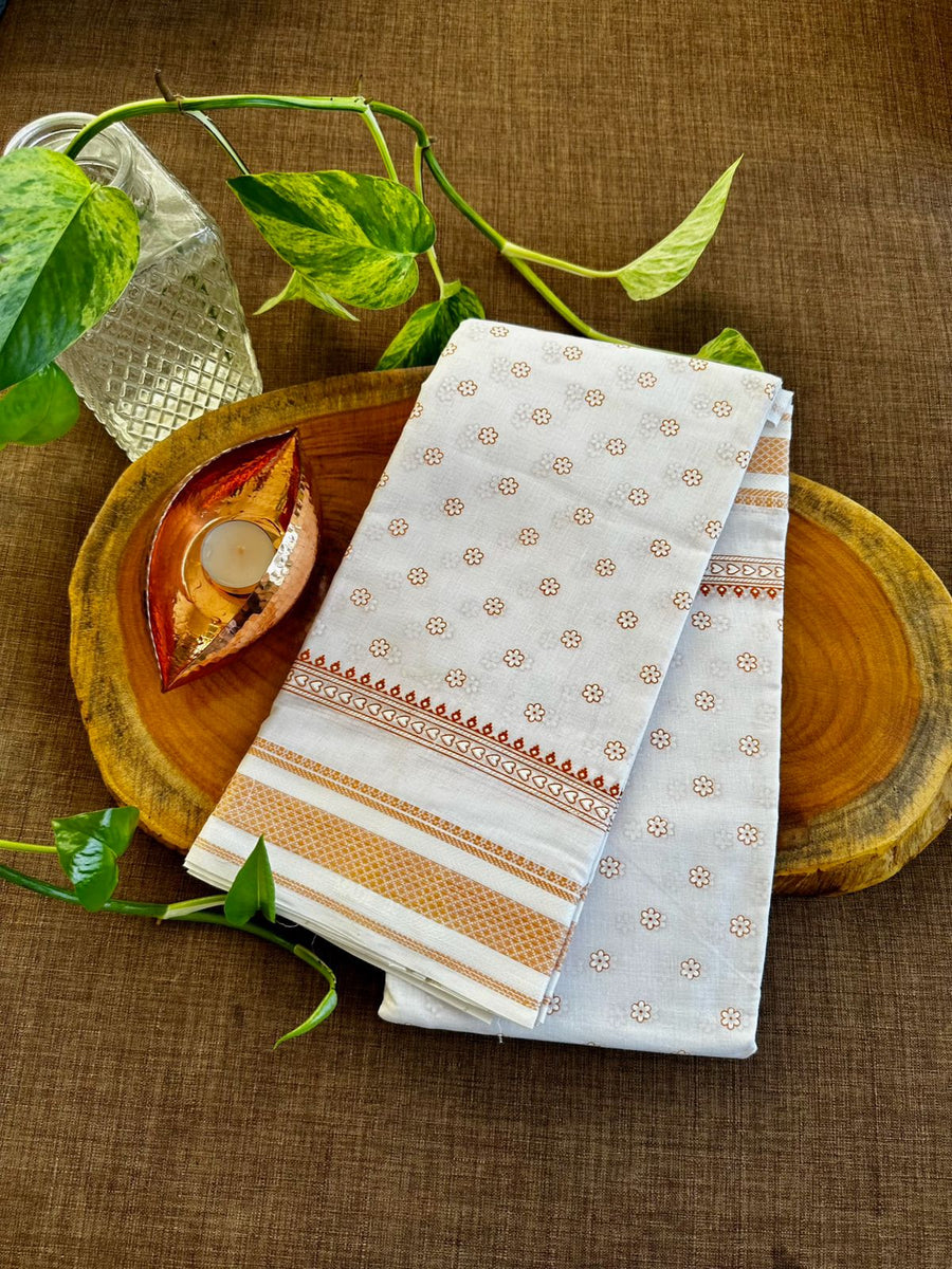 Organic Cotton: Rustic Daisy – The Saari Girl - Saree Online