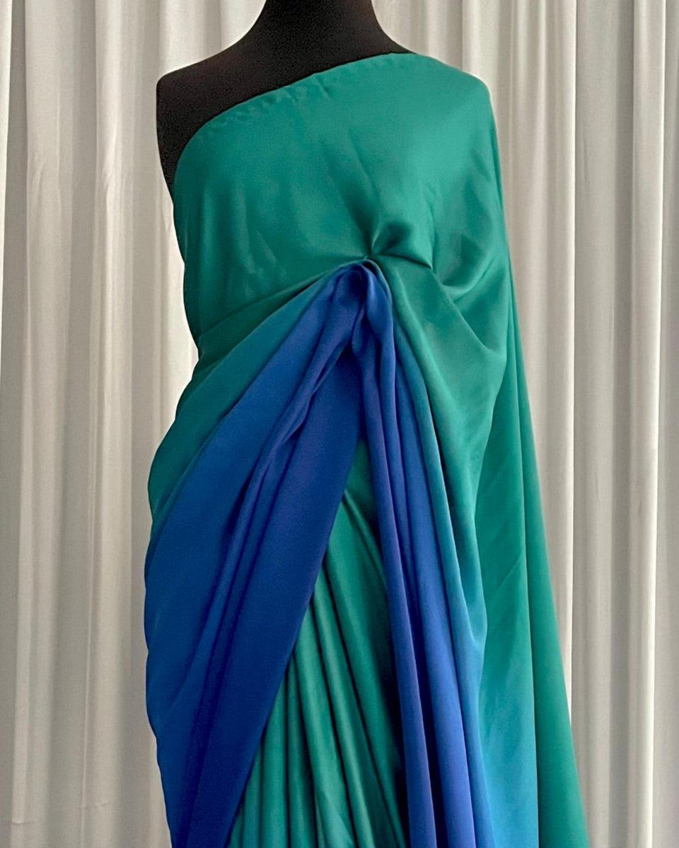 Ombré Silks: Cyan – The Saari Girl - Saree Online