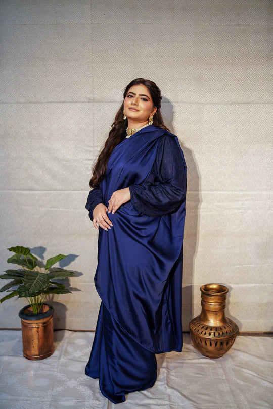 Navy Blue Silk Saree Collection from Saari Girl Collection – The Saari ...