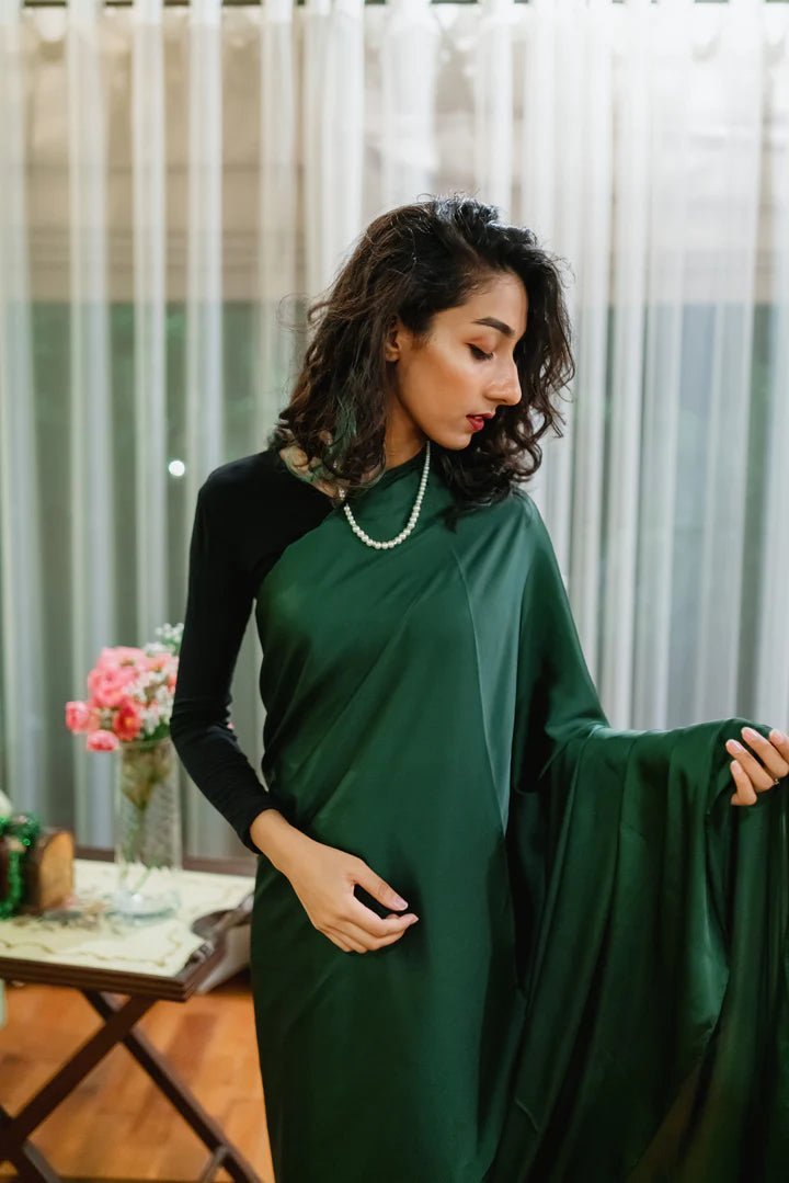 Sage Green Silk Saree Elegance from Collection by Saari Girl – The ...
